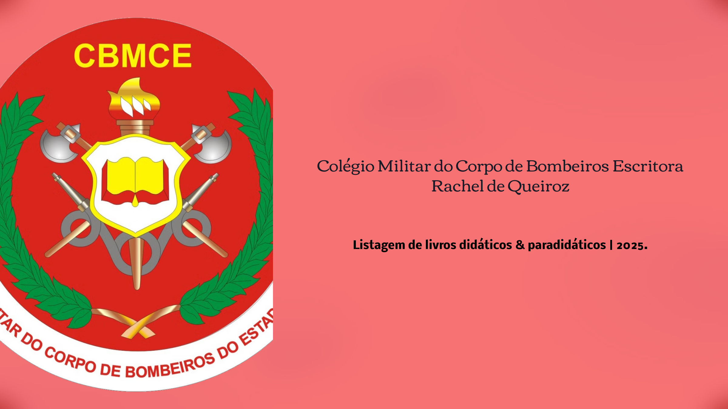 CMCB - Listagem de livros didáticos & paradidáticos | 2025